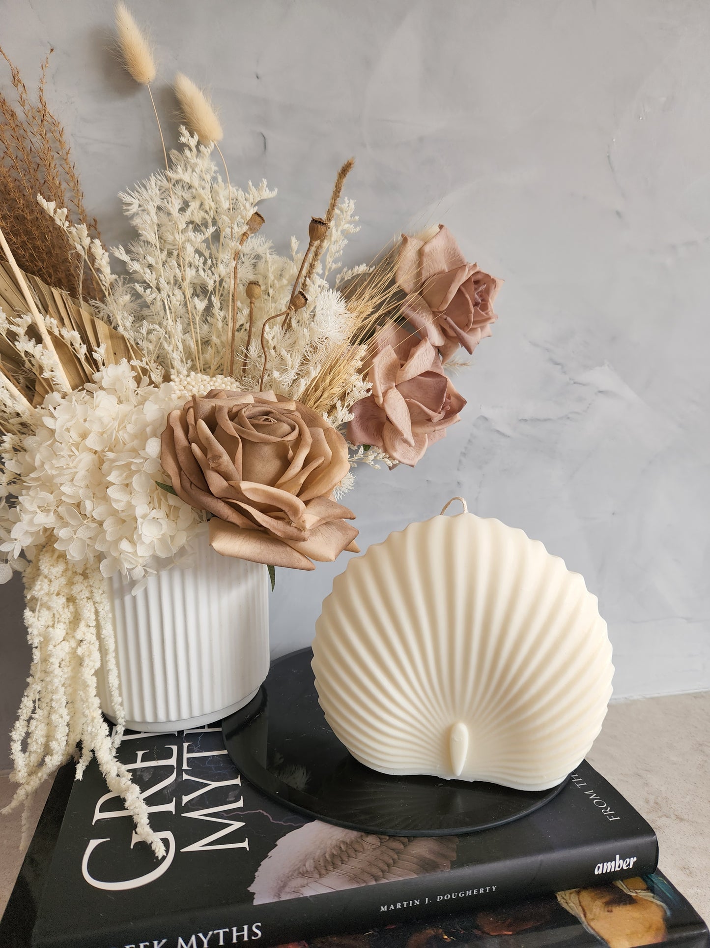 Round Fan pillar candle – allthingscreativebykim