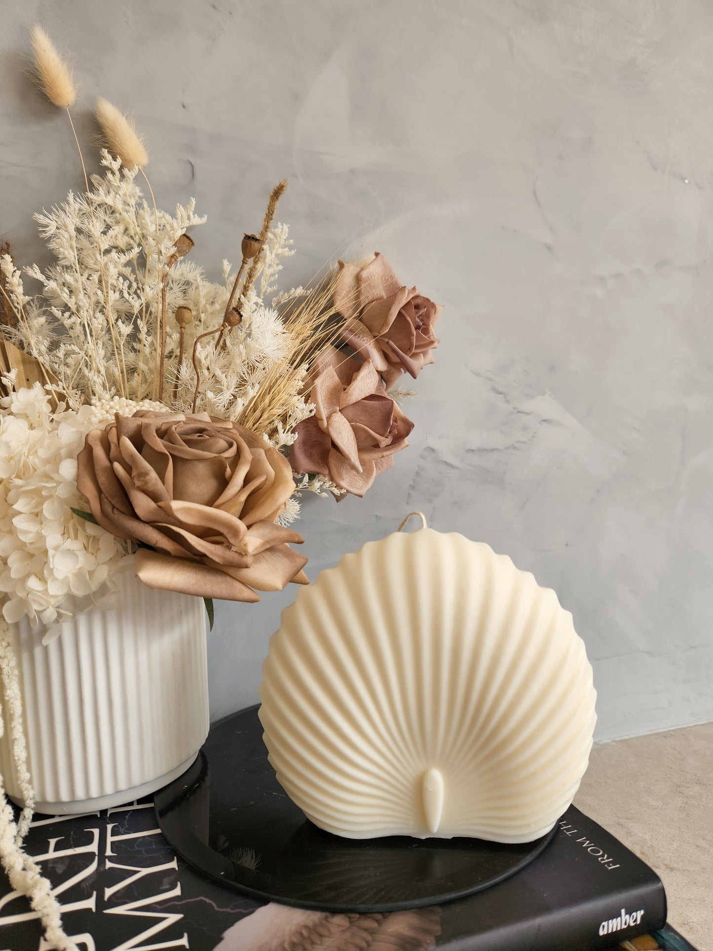 Round Fan pillar candle – allthingscreativebykim